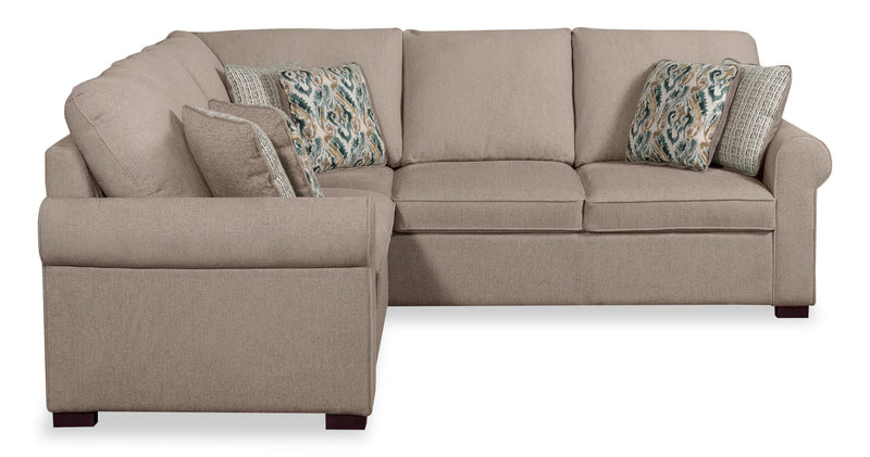 Scott Living Haven 2-Piece Right-Facing Chenille Fabric Sectional -... - The Brick