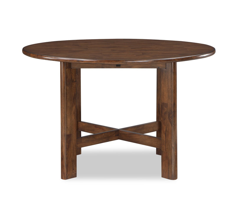 Vale Dining Table, Wood, 48"W Round - Brown - The Brick