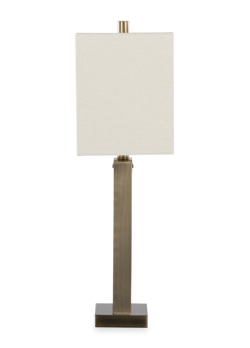 Nolan 26" Antique Brass Metal Table Lamp - The Brick