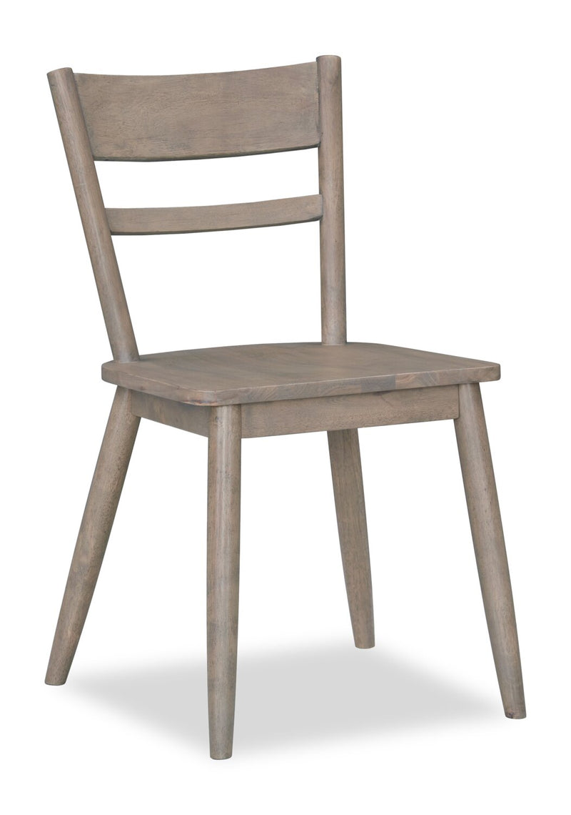 Remi Dining Chair with Curved Ladder-Back - Brown - The Brick