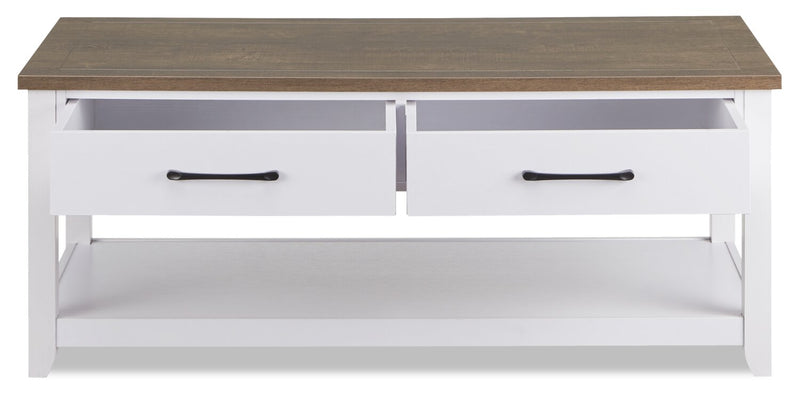 Kort & Co. Logan 23.25" Traditional Coffee Table with Storage and S... - The Brick