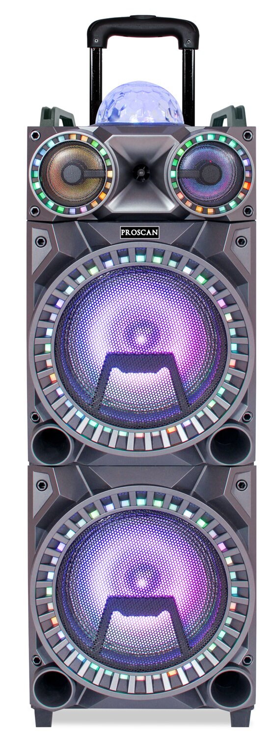 Proscan Light Up Bluetooth Speaker with Disco Ball and LED Lights -... - The Brick