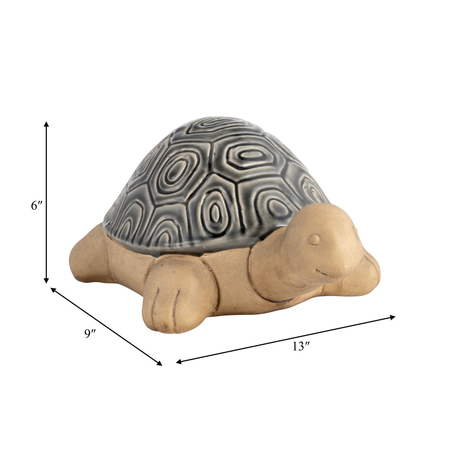 Ceramic 13" Tortoise - Grey - The Brick