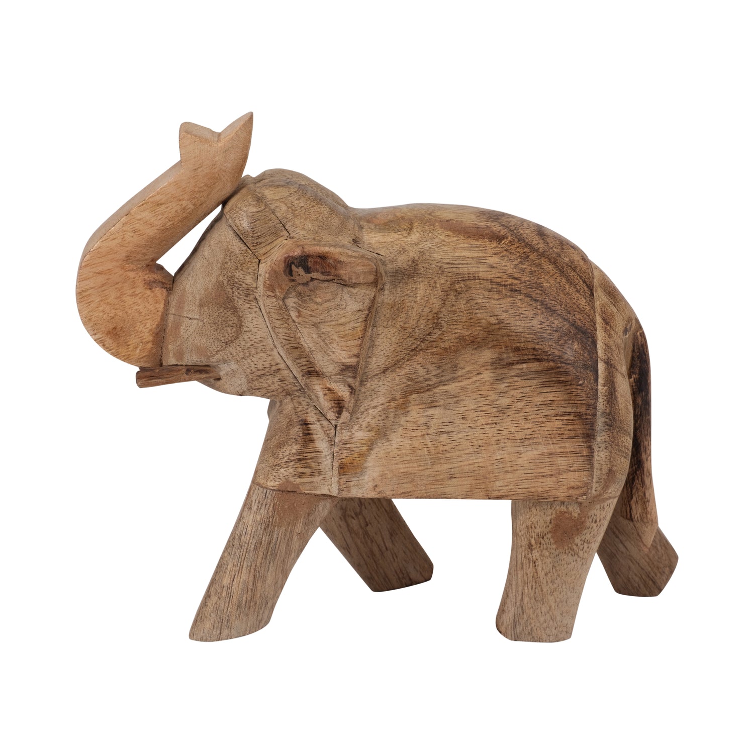 Mango Wood 7" Elephant - Brown - The Brick