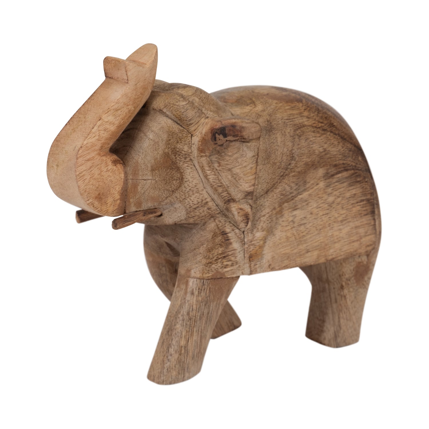 Mango Wood 7" Elephant - Brown - The Brick