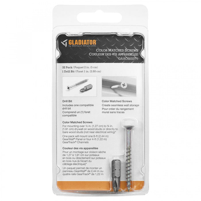 Gladiator Colour Matched Screws (32-Pack) - Light Grey - The Brick