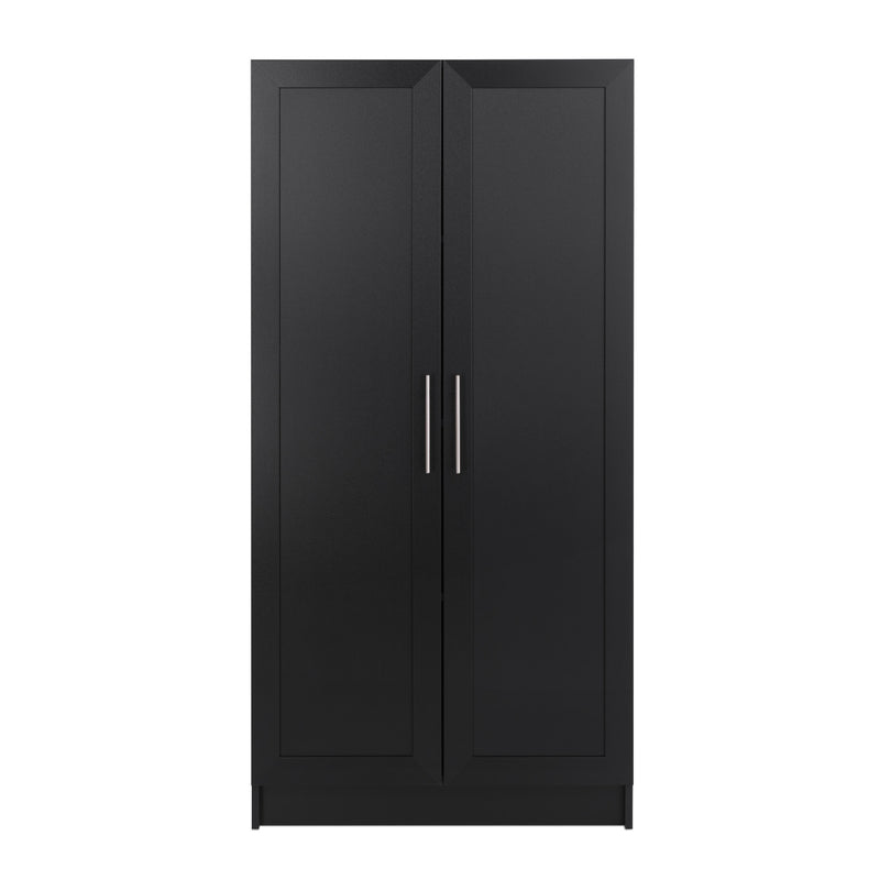 Elite Accent Storage Cabinet with Panel Doors & 3 Shelves - Black - The ...