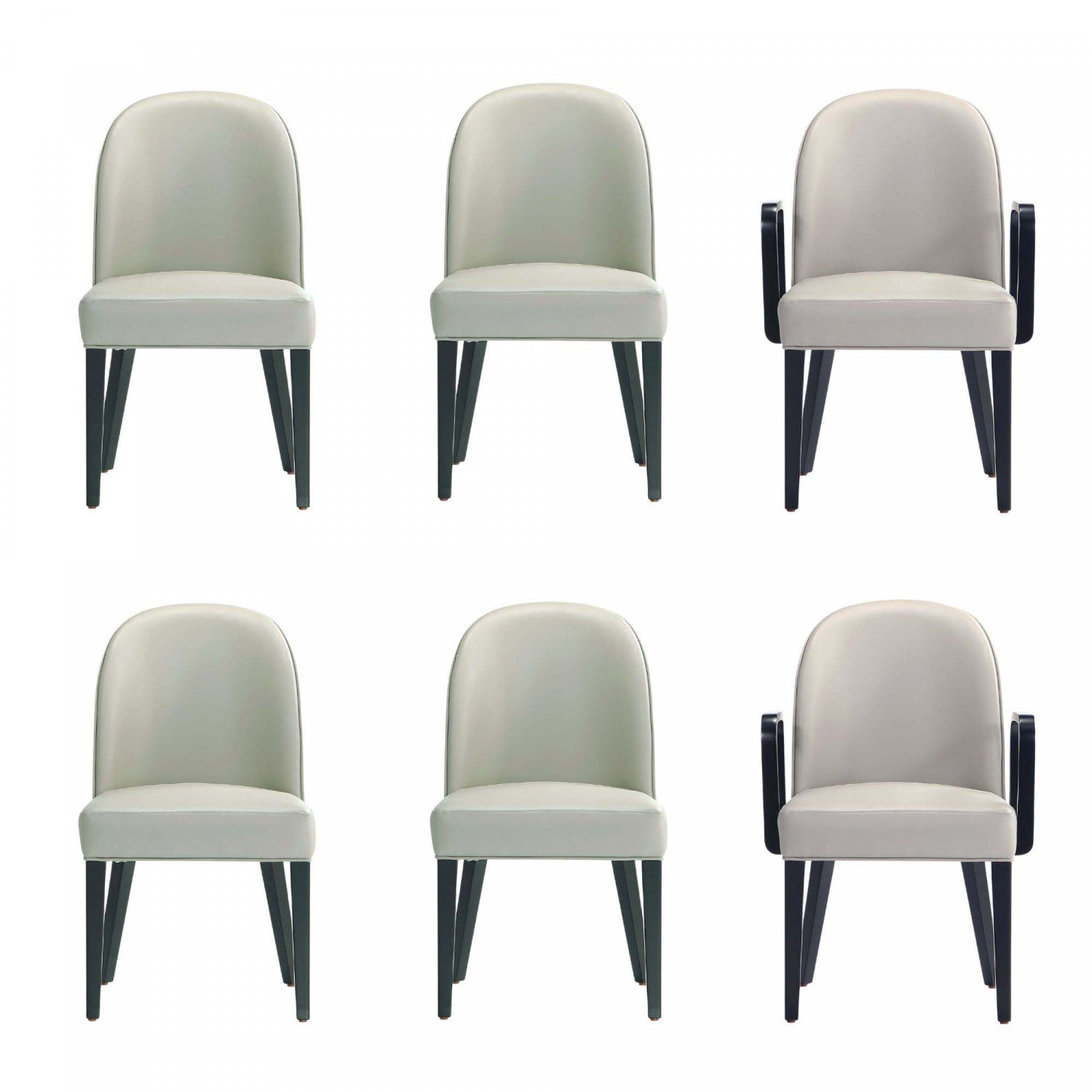 Hillman Modern 6-Piece Dining Chair Set in Light Gray - The Brick