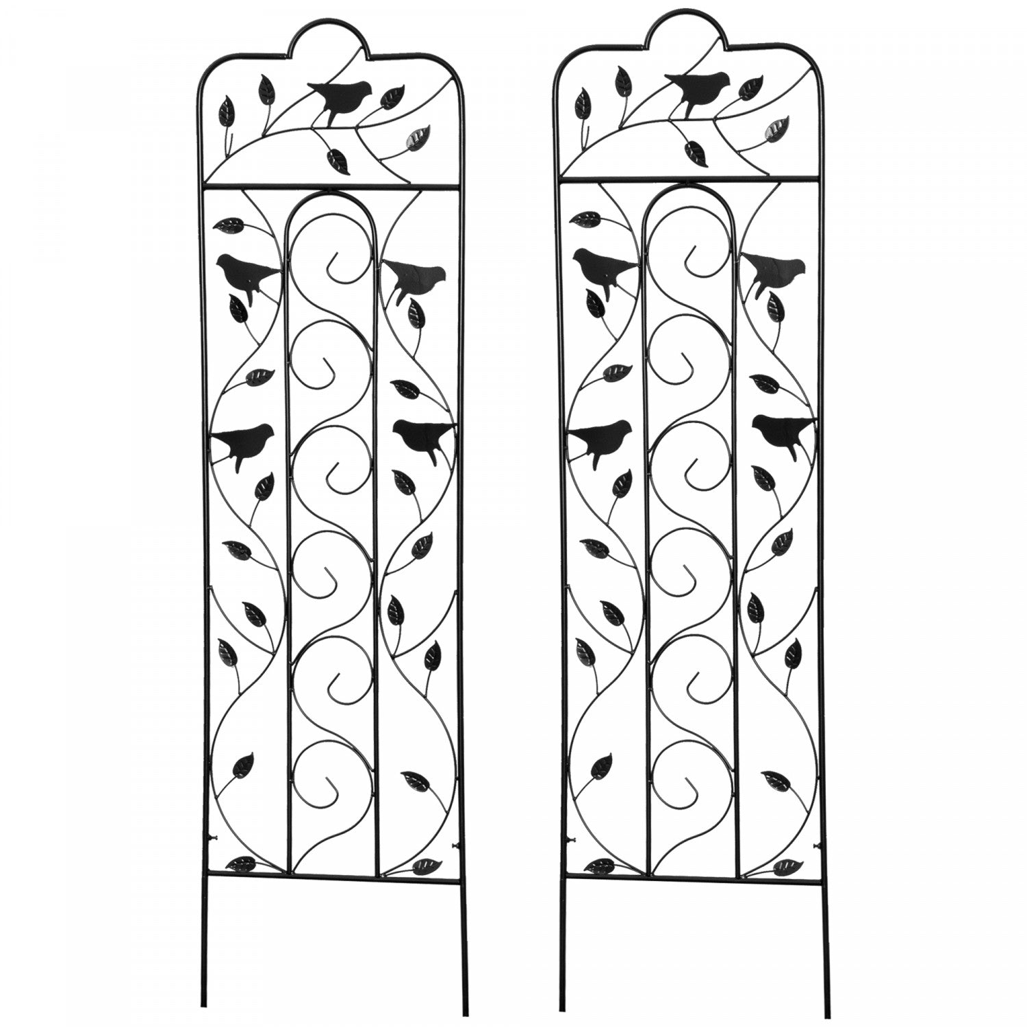 Outsunny Garden Trellis With Birds For Climbing Plants, 2 Pack, 59 ...