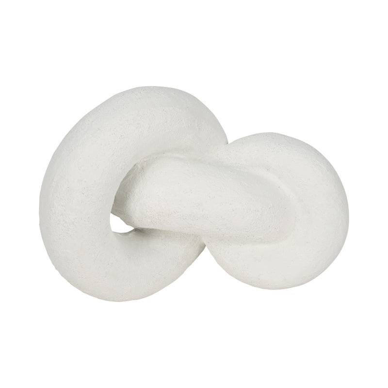 9" Resin Knot Decor Rough Finish - White - The Brick