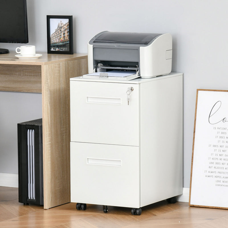 Vinsetto File Cabinet Vertical Filing Cabinet Lockable For Office - The ...