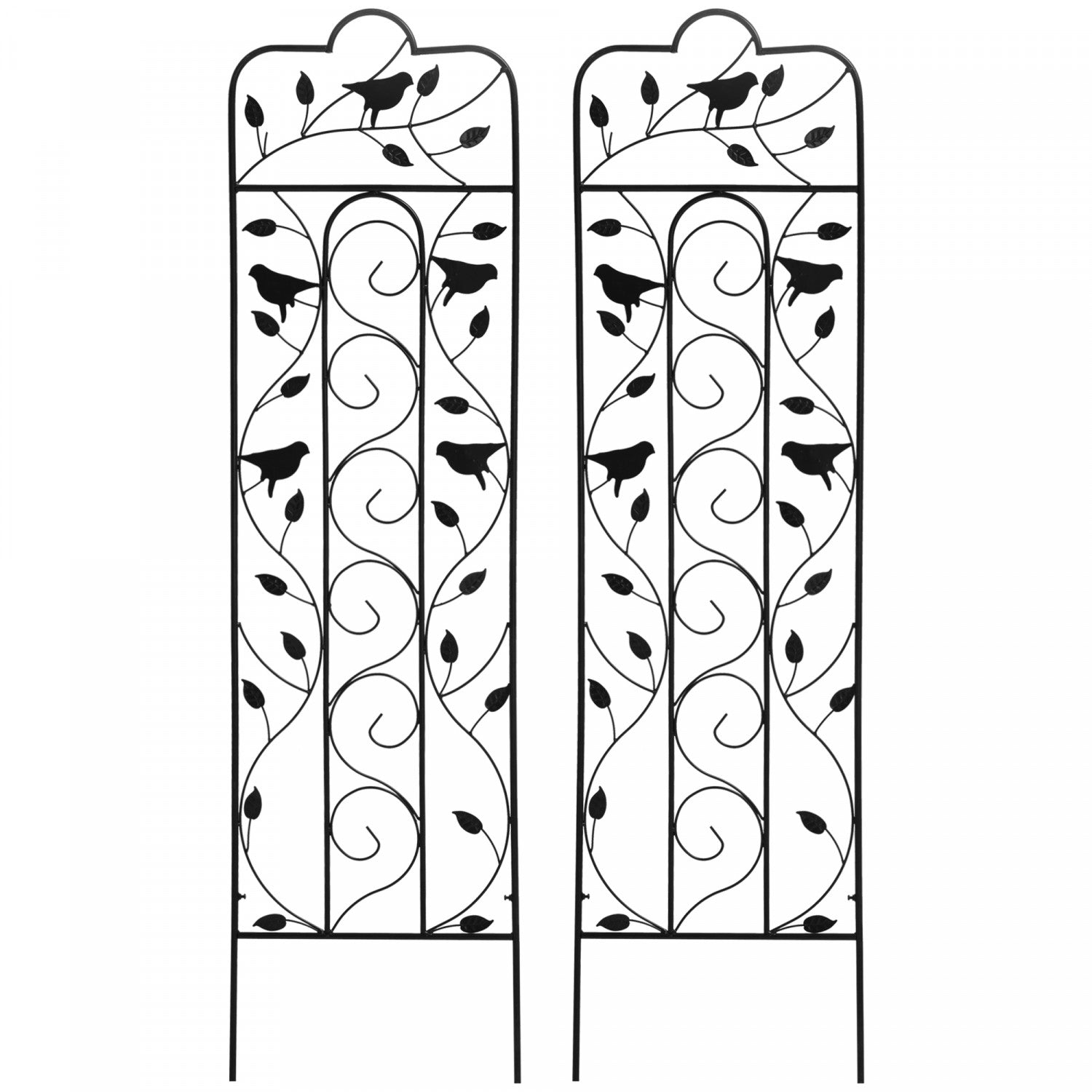 Outsunny Garden Trellis With Birds For Climbing Plants, 2 Pack, 59 ...