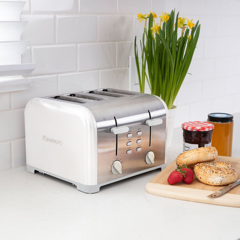 Kenmore 4-Slice Toaster with Dual Controls White - KKTSDC4SW - The Brick