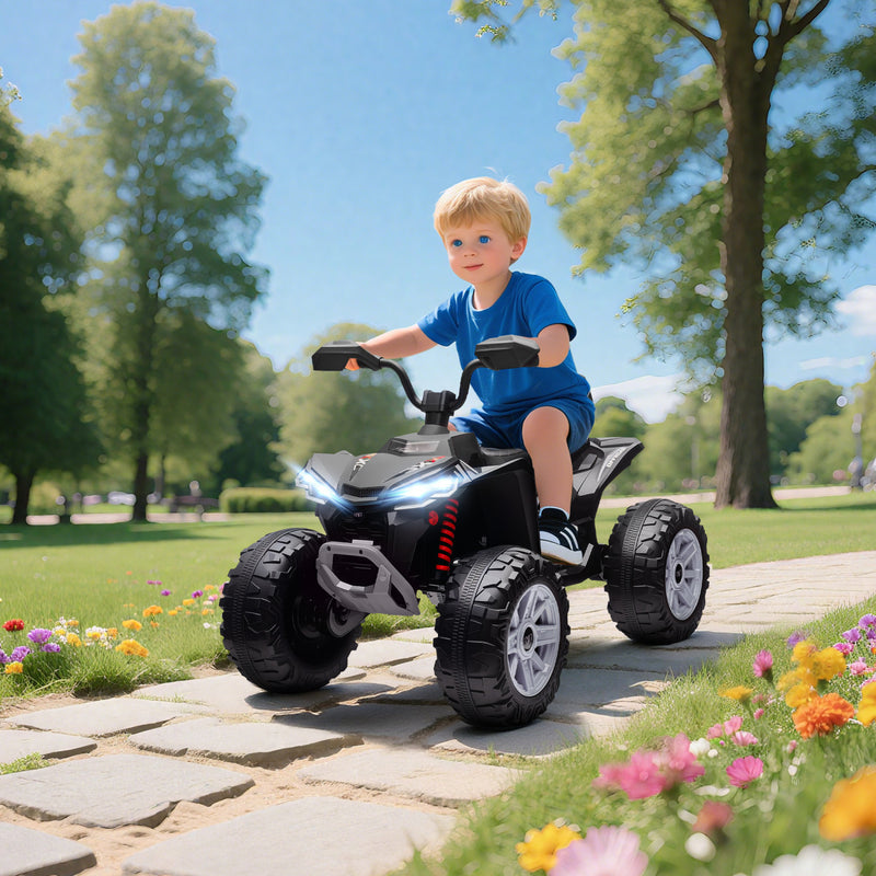 Qaba 24v Kids Atv, 2-seater Ride On Car For Kids, Battery Powered E ...