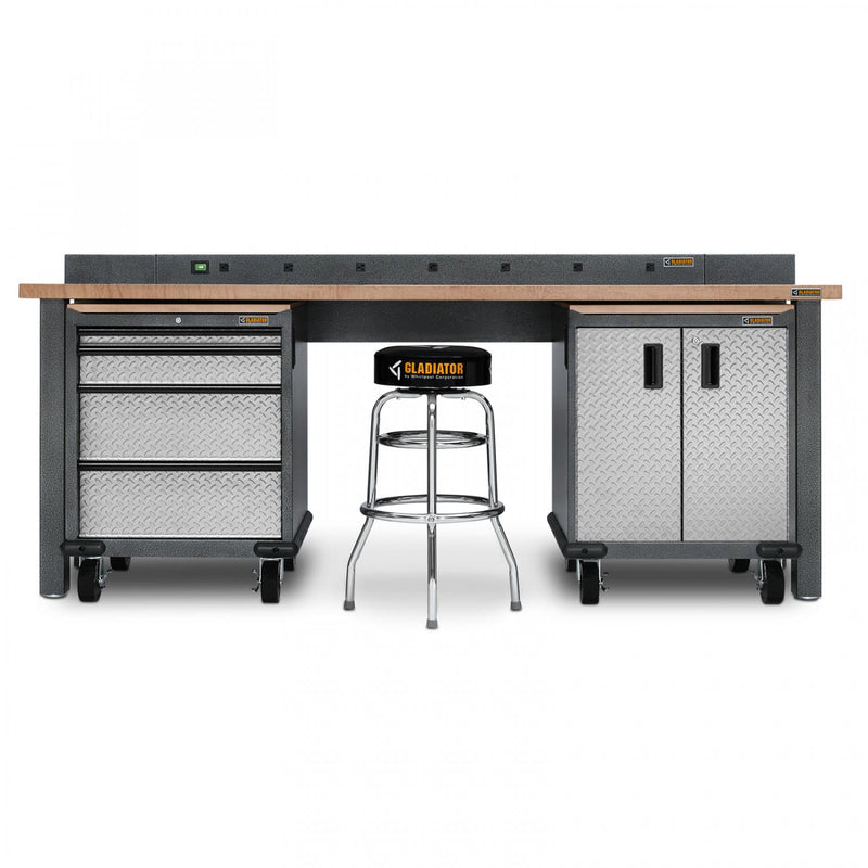 Gladiator 6' Wide 9-Outlet Workbench Powerstrip - Hammered Granite ...