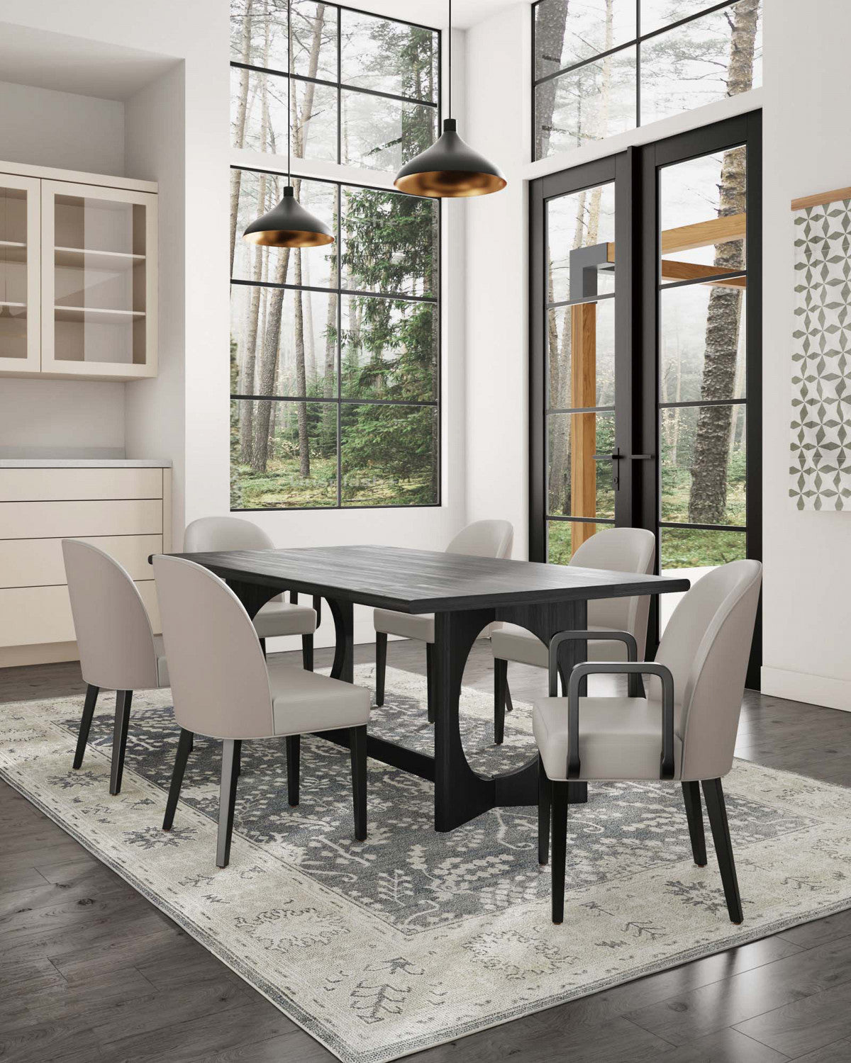 Hillman Modern 6-Piece Dining Chair Set in Light Gray - The Brick