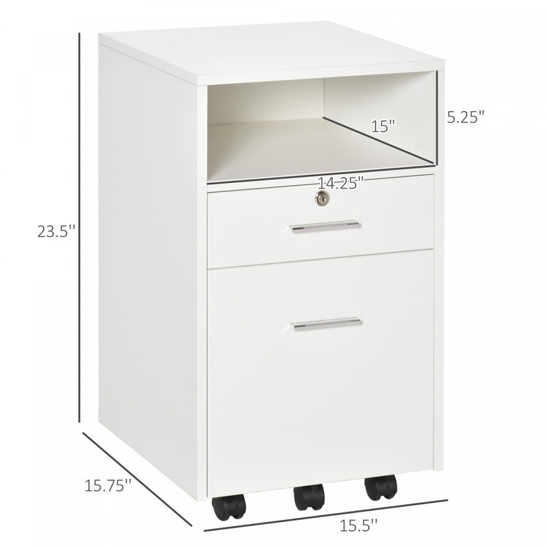 Vinsetto File Cabinet With Lock And Hanging Rail - The Brick