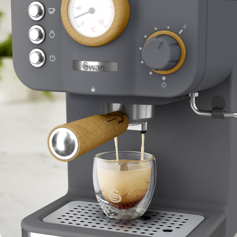 Salton Swan Nordic Pump Espresso Machine - SK22111GRYN - The Brick