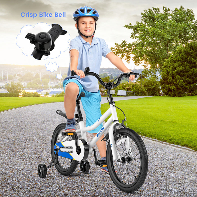 Costway 18" Kid's Bike With Removable Training Wheels & Basket For ...
