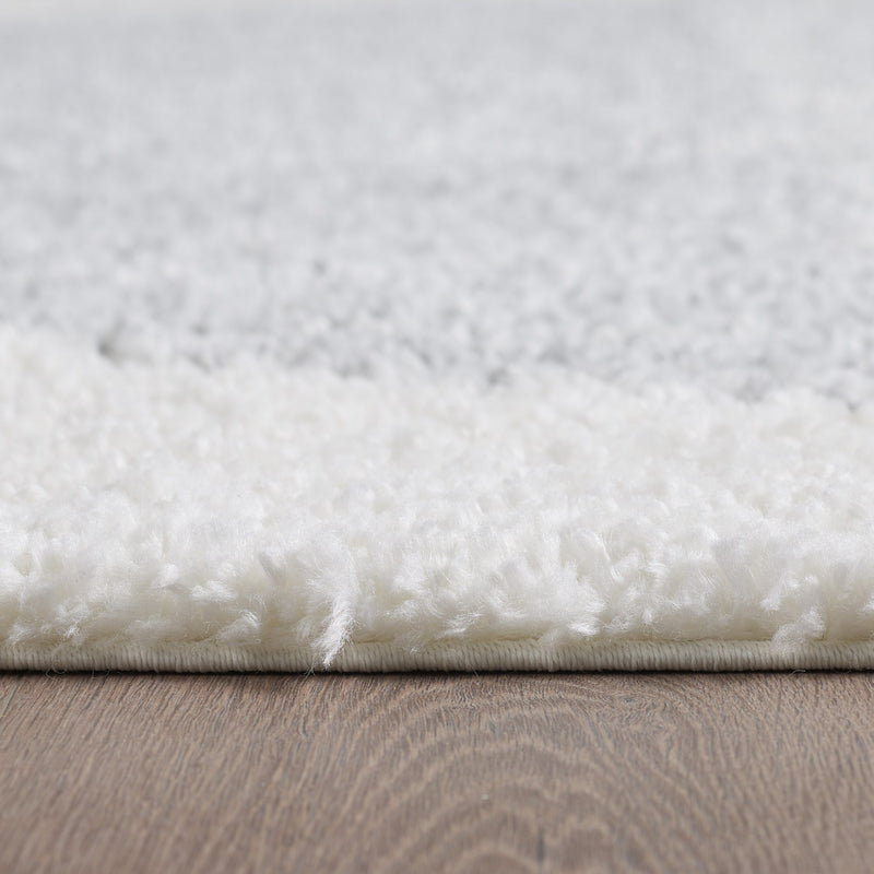 Paris Circle Cream Shag Area Rug - 6'7" x 9'6" - The Brick