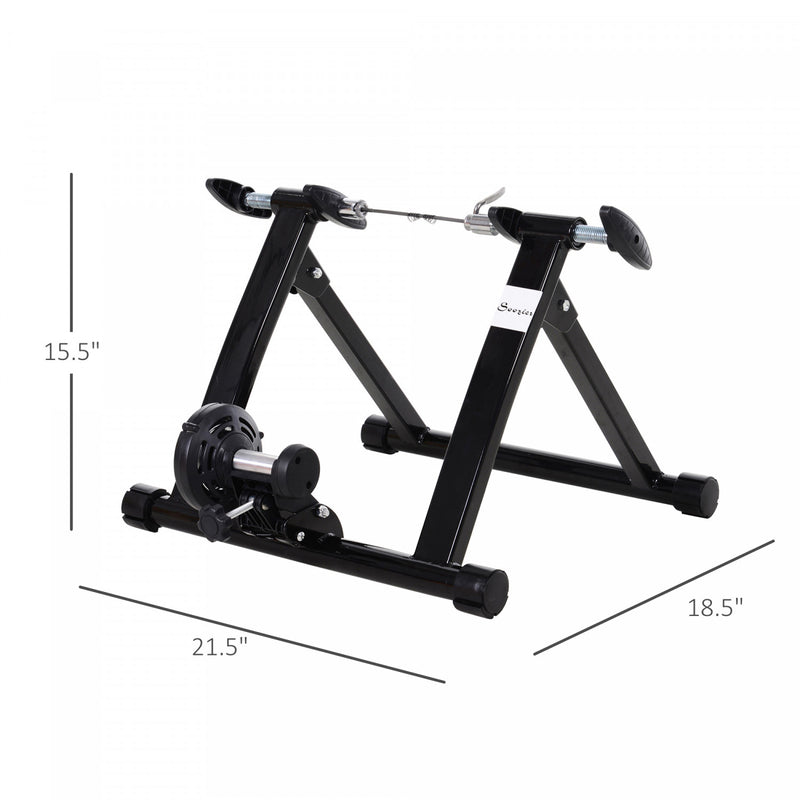 Soozier Foldable Indoor Bike Trainer, Stationary Bicycle Stand For ...