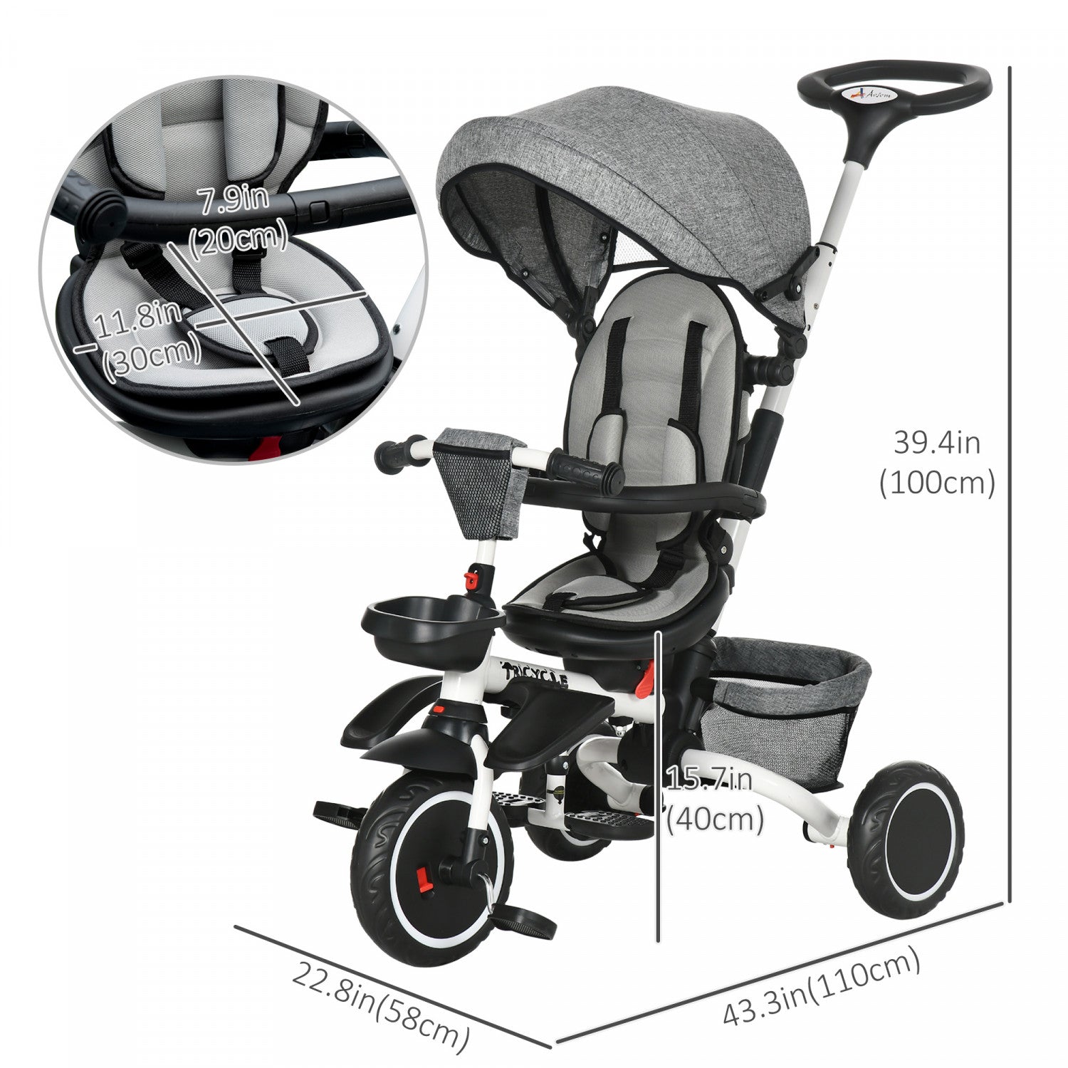 Reclining baby trike store