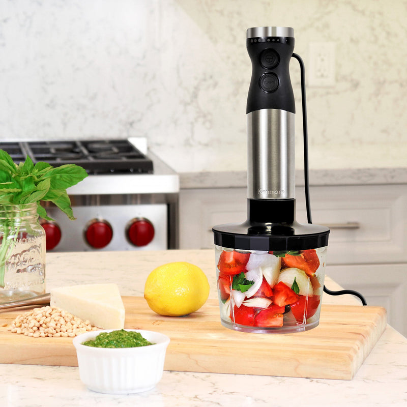 Kenmore Imersion Blender with Chopper, Whisk & Beaker - KKIBC5SS - The ...