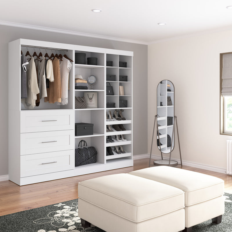 Bestar Pur 86 W Closet Organizer System - White - The Brick