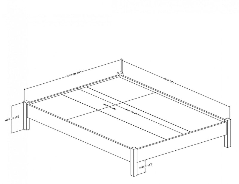 Step One Platform Bed - Pure White - The Brick