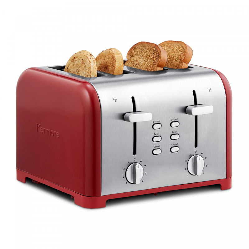 Kenmore 4-Slice Toaster with Dual Controls Red - KKTSDC4SR - The Brick