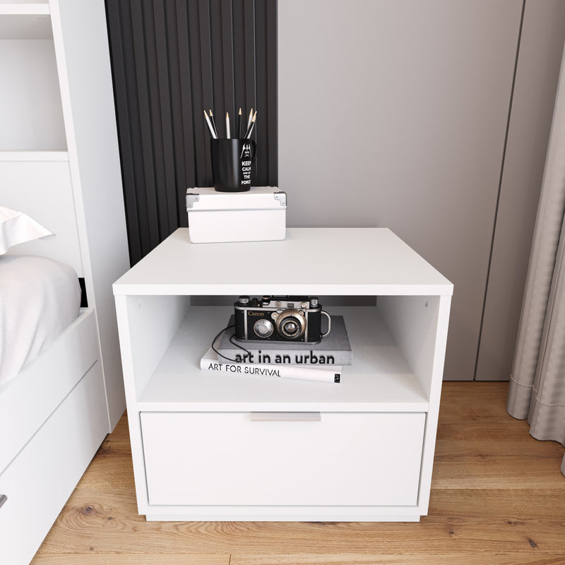 Nordika Hunter Nightstand - White - The Brick