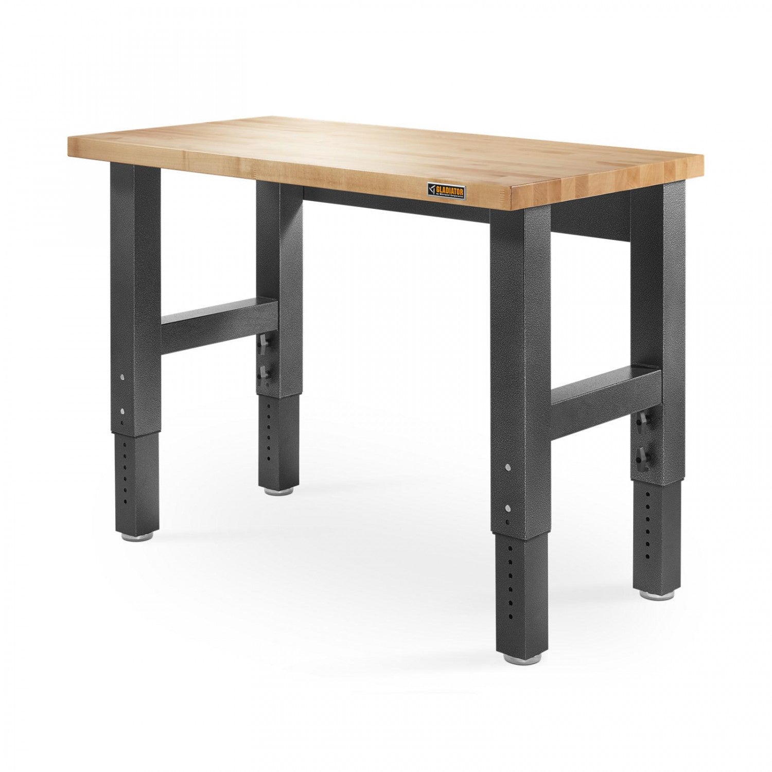 Gladiator 4' Adjustable Height Hardwood Workbench - Hammered Granite ...
