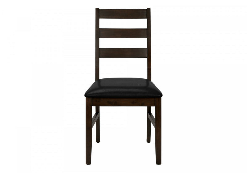 Dining Chair Set of 2 Kitchen Dining Room Brown Leather-Look Brown ...
