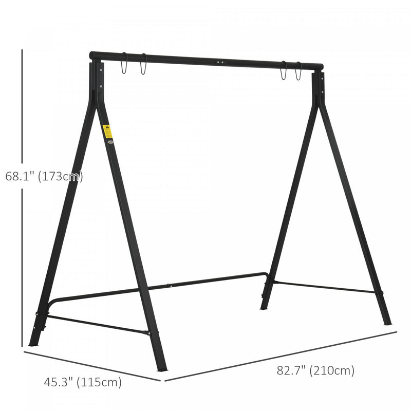 Outsunny Swing Stand, Metal Swing Frame, 528 Lbs Weight Capacity, B ...