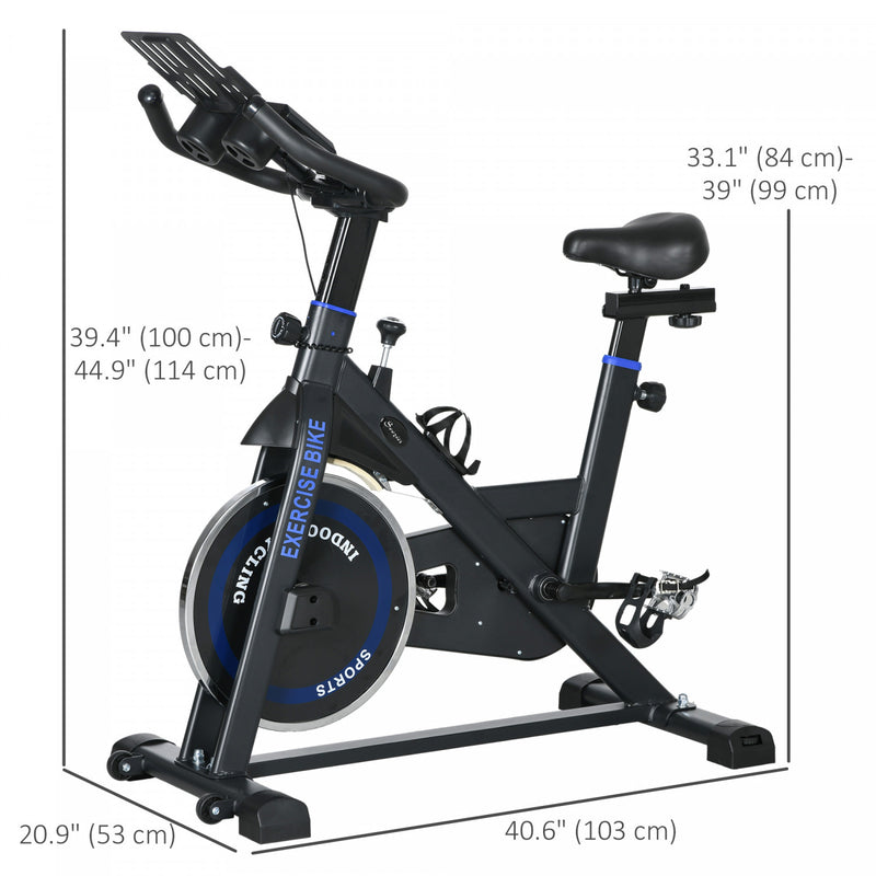 Soozier Adjustable Upright Stationary Exercise Bike w/ LCD Display ...