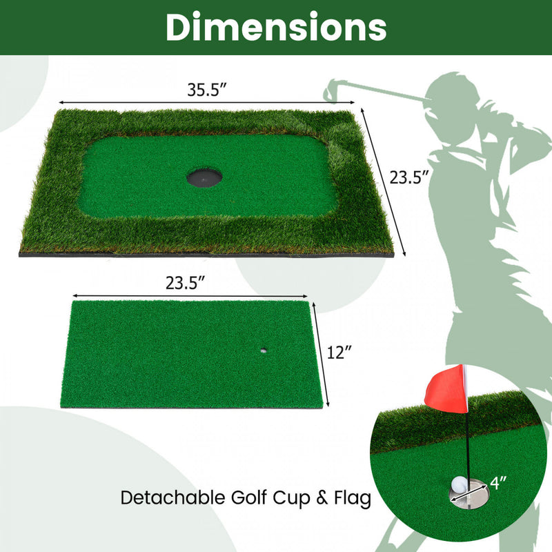 Costway Rectangular Floating Golf Green For Pool Includes Golf Hitt ...