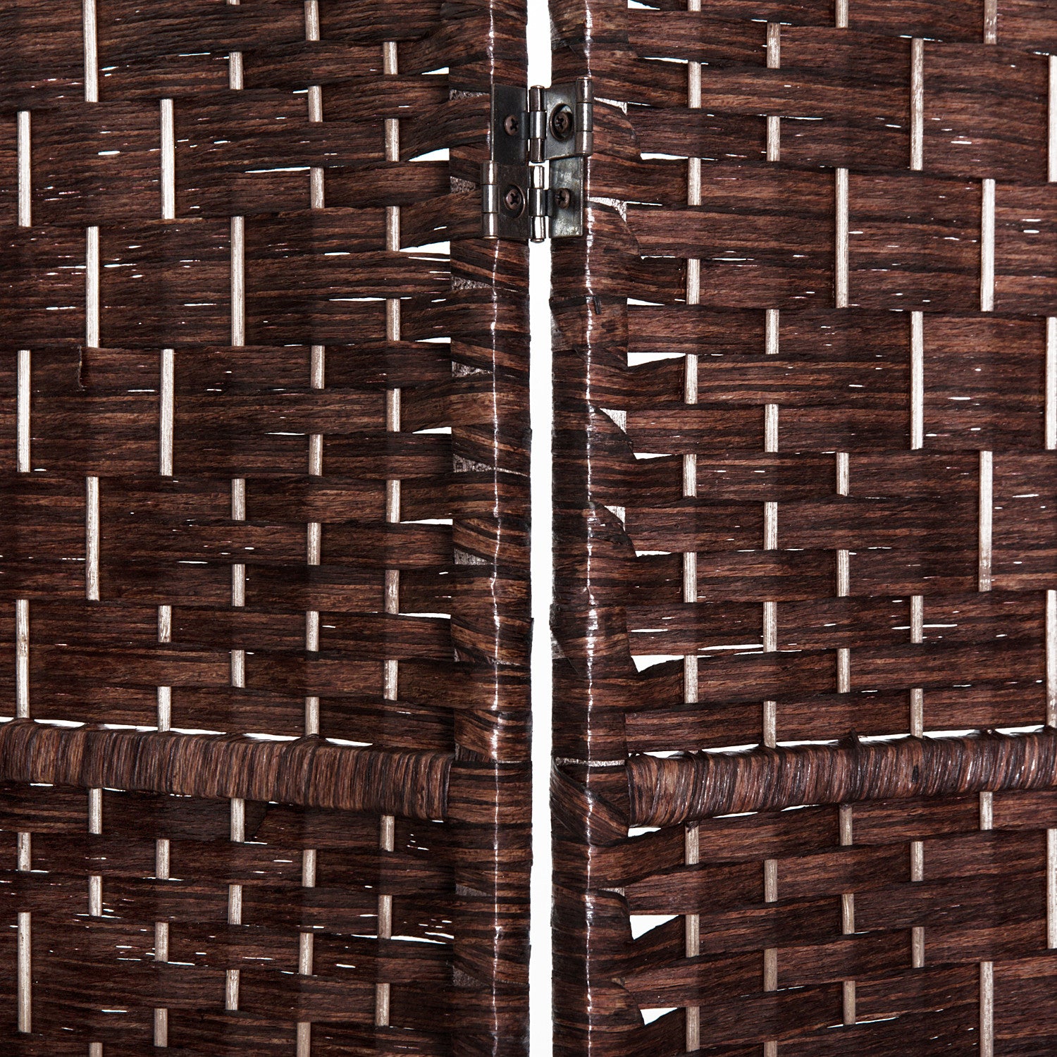 Homcom Double Hinged Woven Wicker Room Divider And Privacy Screens ...