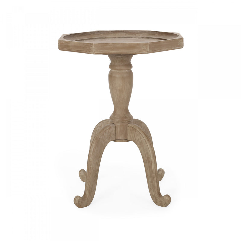 Roberta Traditional Side Table With Spider-leg Base, Driftwood - The Brick