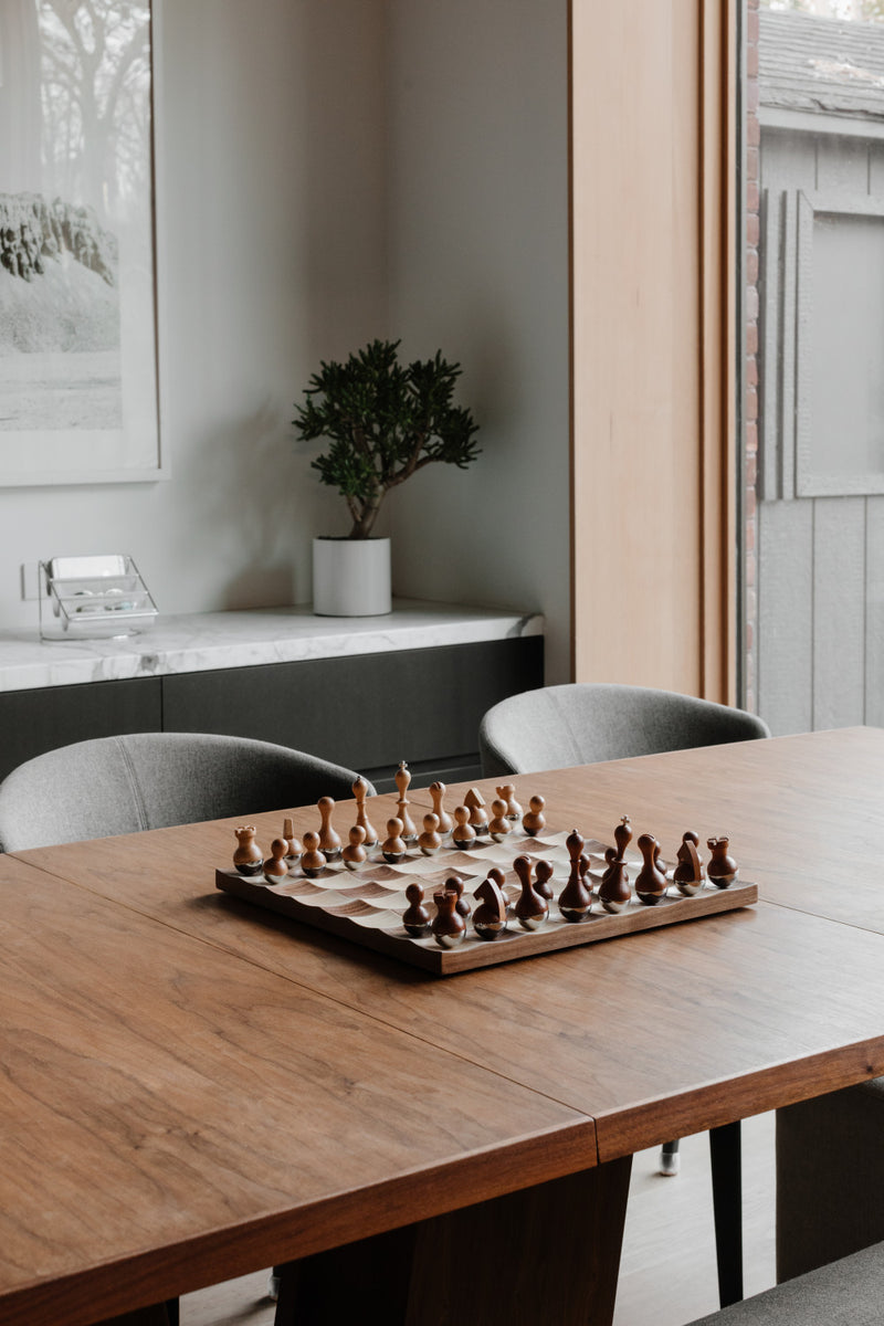 Umbra Walnut Wood Wobble Chess Set - The Brick