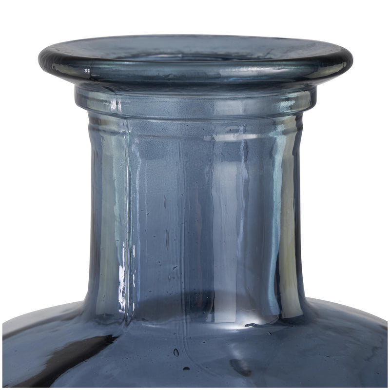 Recycled Spanish Glass 29" Vase - Blue - The Brick