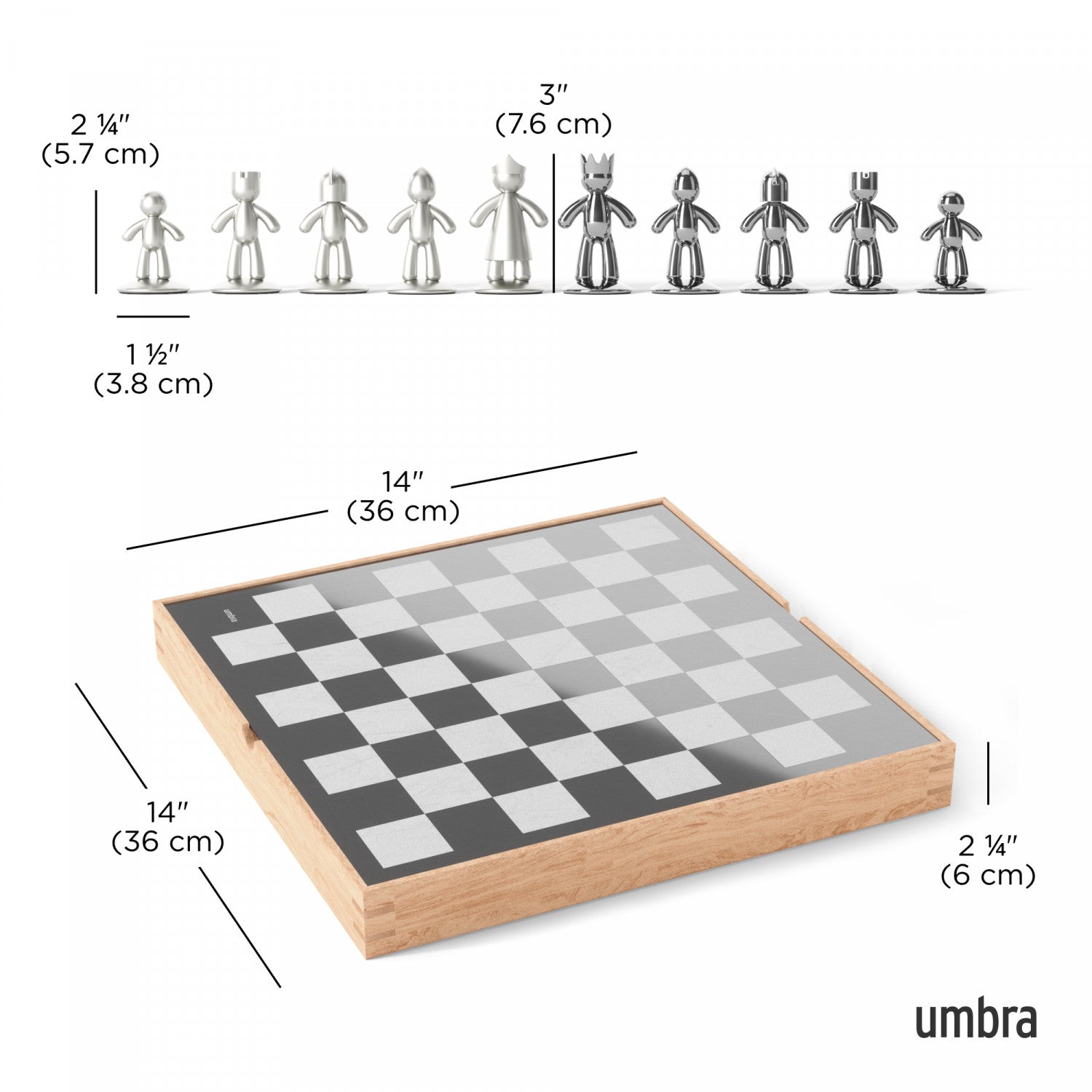 Umbra Metal Buddy Chess Set - The Brick
