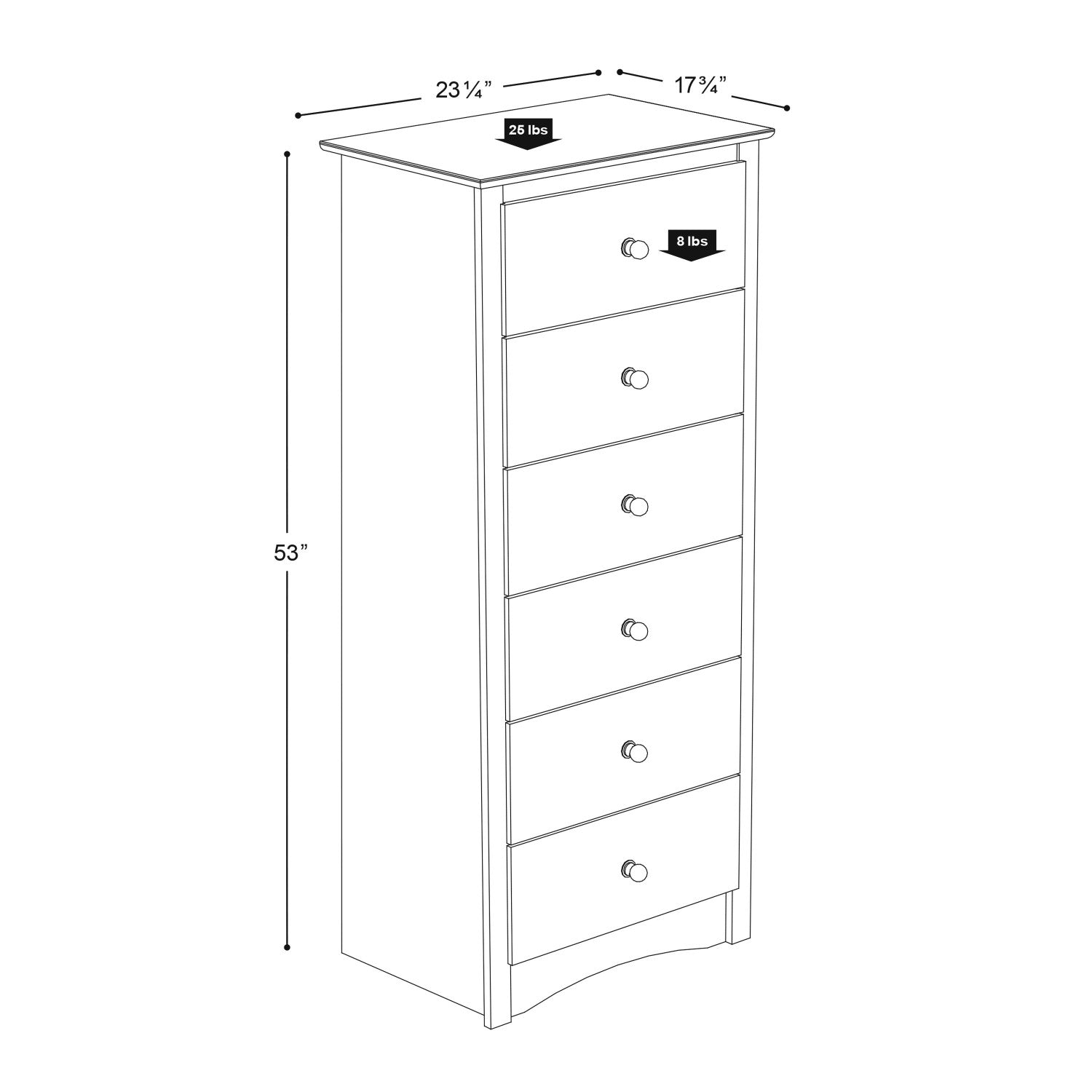Salt Spring Tall 6-Drawer Chest - Drifted Grey | The Brick