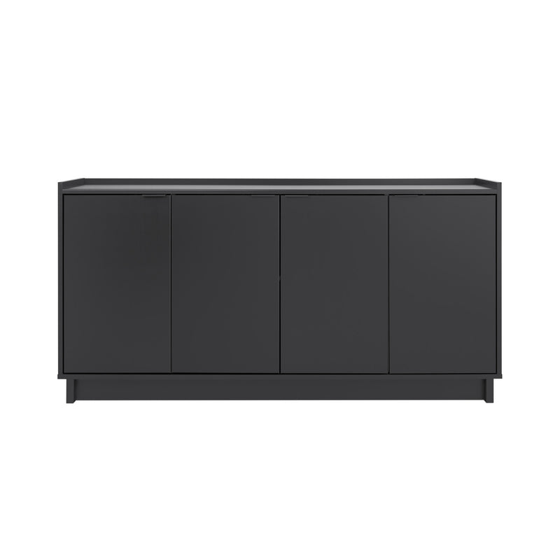 Prepac Simply Modern 4-Door Console Buffet - Black - The Brick