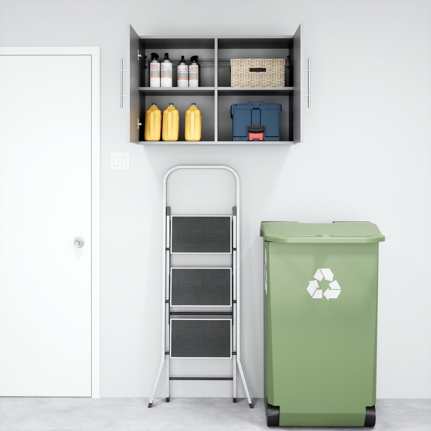 Hangups 36" Upper Storage Cabinet - Light Grey - The Brick