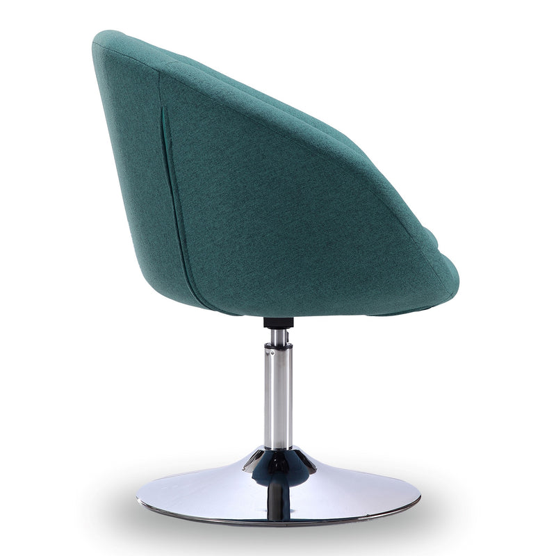 Manhattan Comfort Hopper Polished Chrome Twill Adjustable Height Ac ...