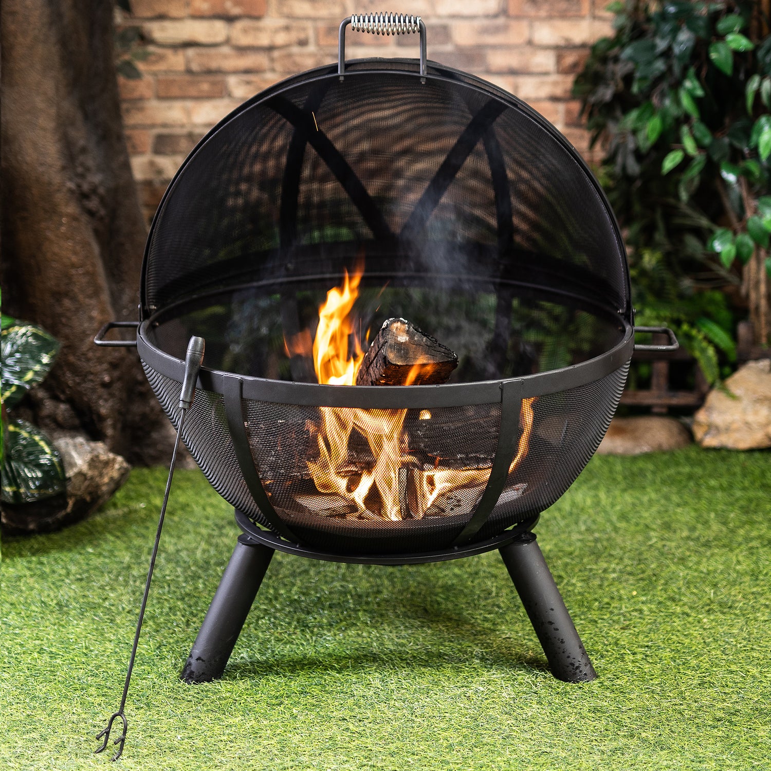 Deko Living Wood Burner Sphere Fire Pit - The Brick