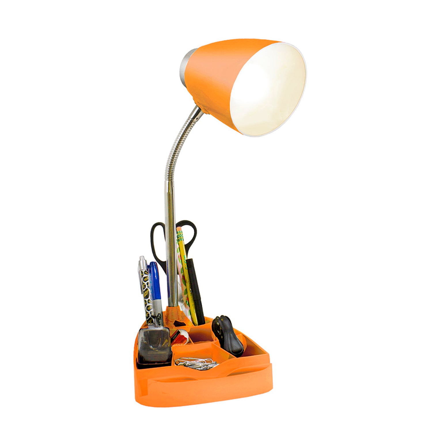 Limelights Gooseneck Desk Lamp with iPad Stand Book Holder - Orange ...