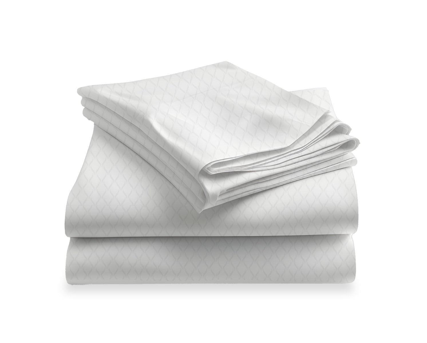 LUSOME Temperature Regulating 4-piece Cotton Queen Sheet Set – White ...