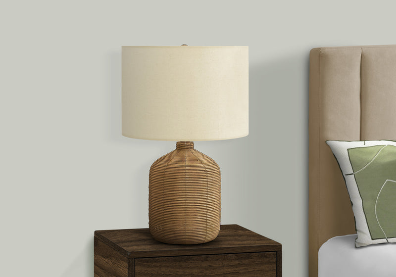 23" Brown Rattan Table Lamp - The Brick