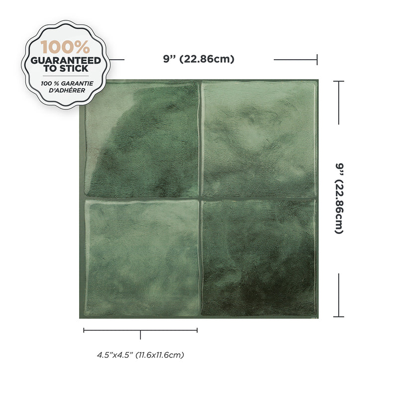 Smart Tiles Peel and Stick 4-Sheet 9 x 9 Backsplash - Zellige Taza ...